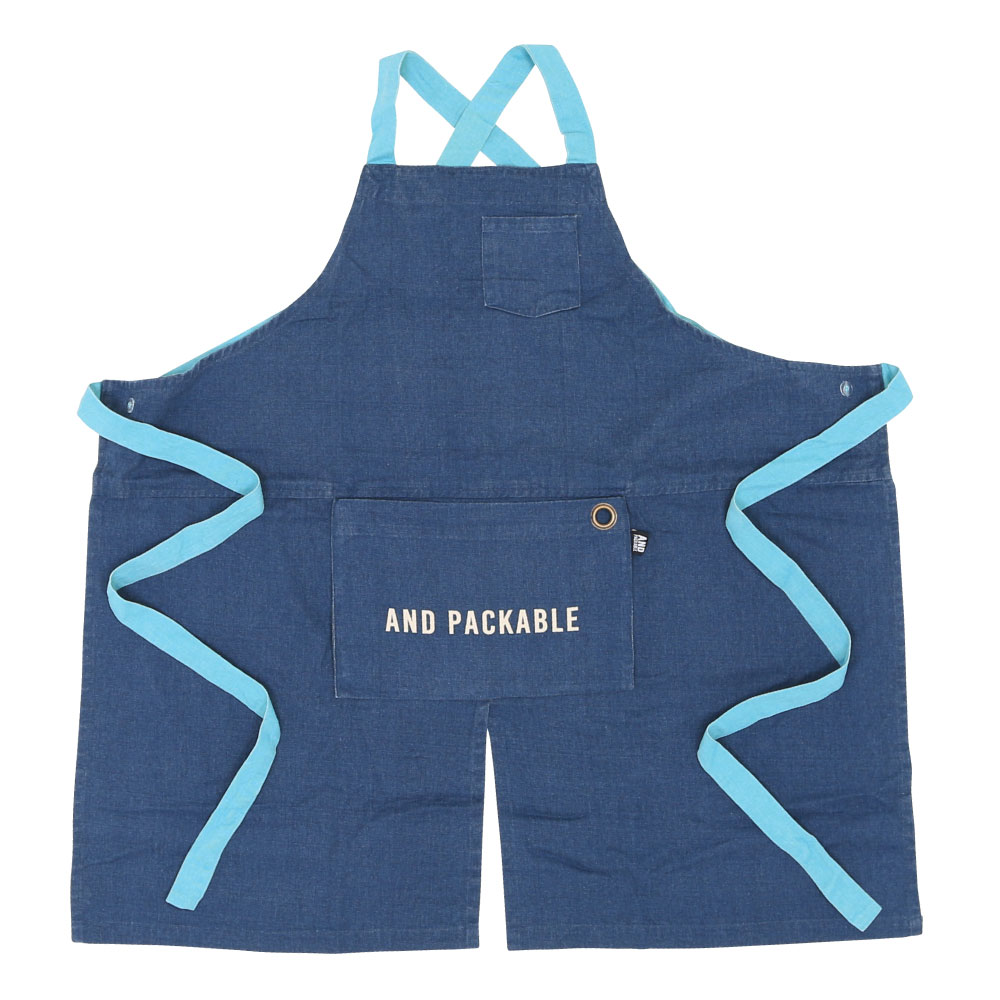 PAPXエプロンアンドロゴ カラフル クロスエプロン おしゃれ ユニセックス ウォッシュ加工 男女兼用 プレゼント【メール便1枚のみ送料無料 ...