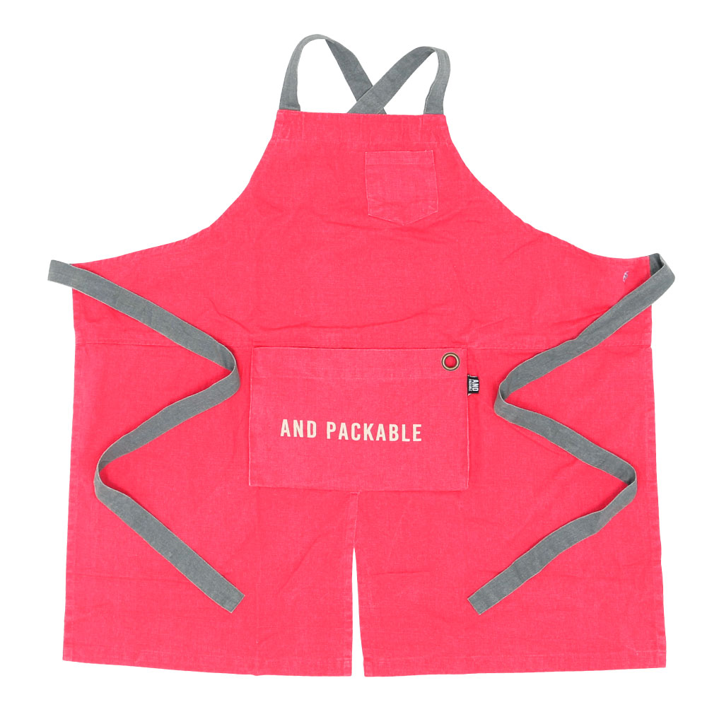 PAPXエプロンアンドロゴ カラフル クロスエプロン おしゃれ ユニセックス ウォッシュ加工 男女兼用 プレゼント【メール便1枚のみ送料無料 ...