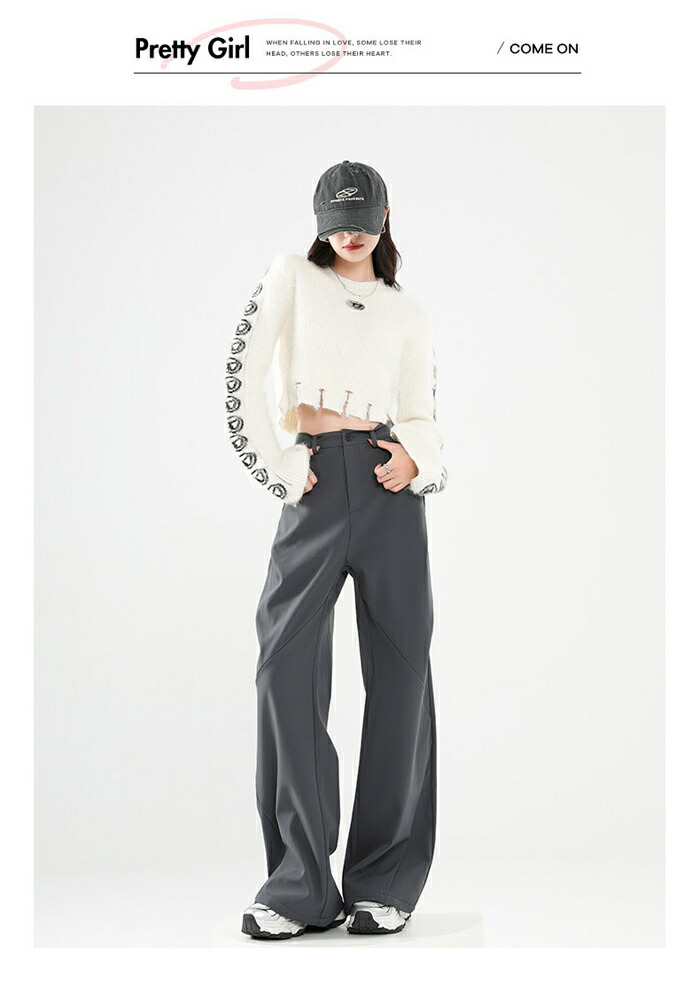 ワイドパンツ レディース 裏起毛 防風 防寒 保温 ロングパンツ 暖かい