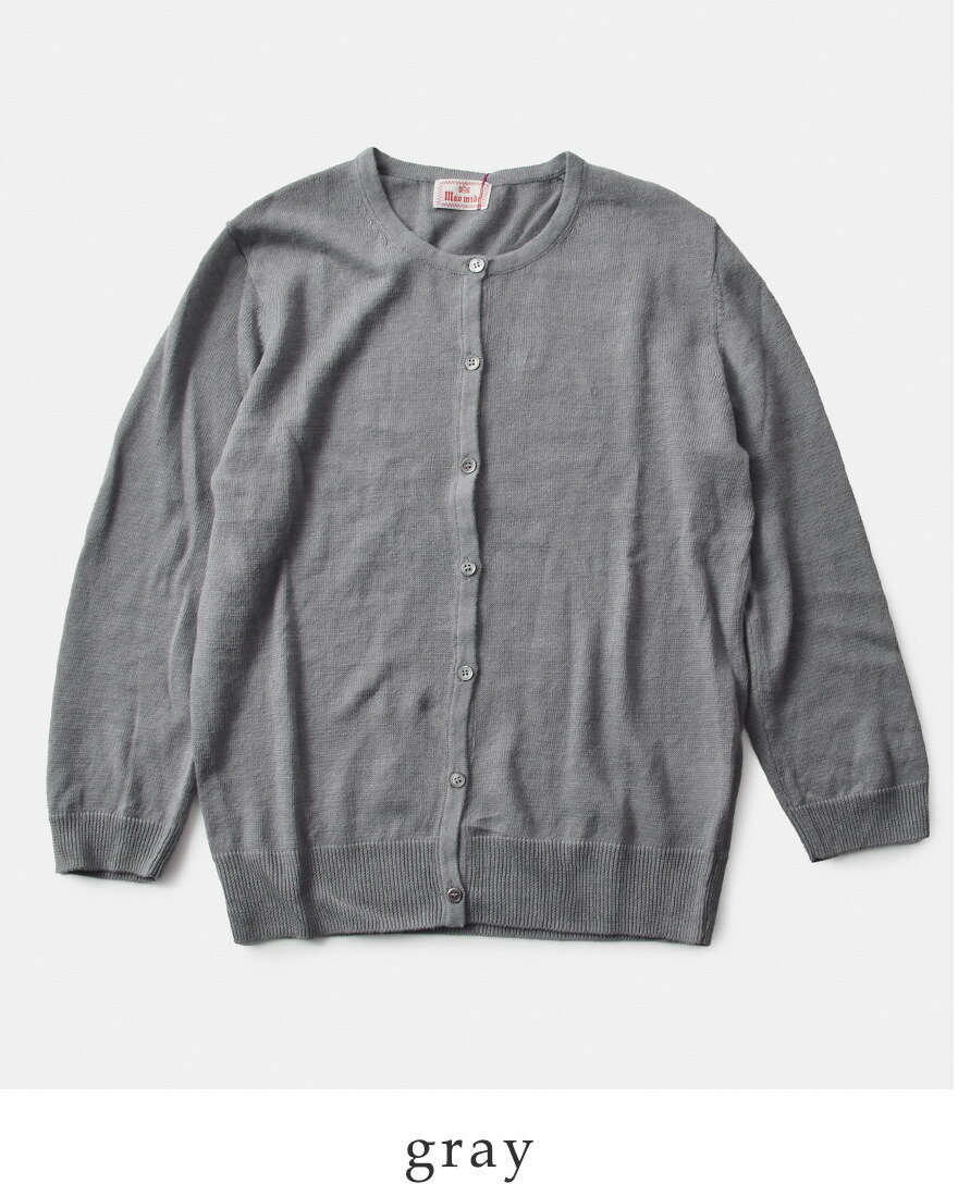 mao made マオメイド UVカット リネン クルーネック カーディガン 511109 レディース 2025ss新作 : aranciato ヤフー店 - 通販 - Yahoo!ショッピング