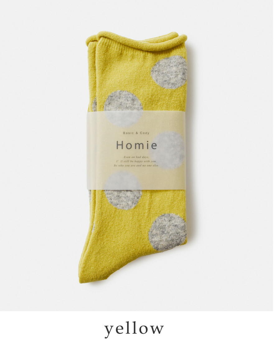 Homie（ホミー） ゆうパケット選択可Homie ウール ビッグドット ソックス h-034 : aranciato ヤフー店 - 通販 - Yahoo!ショッピング