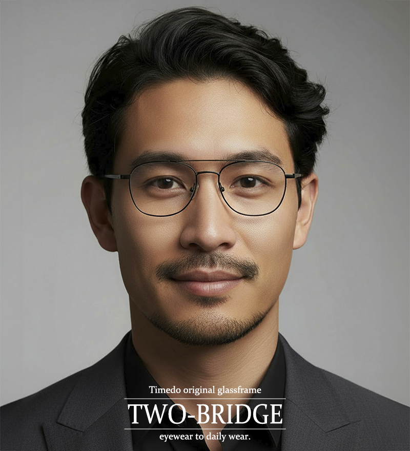 ブルーライトカット老眼鏡】 ツーブリッジ KT709［全額返金保証
