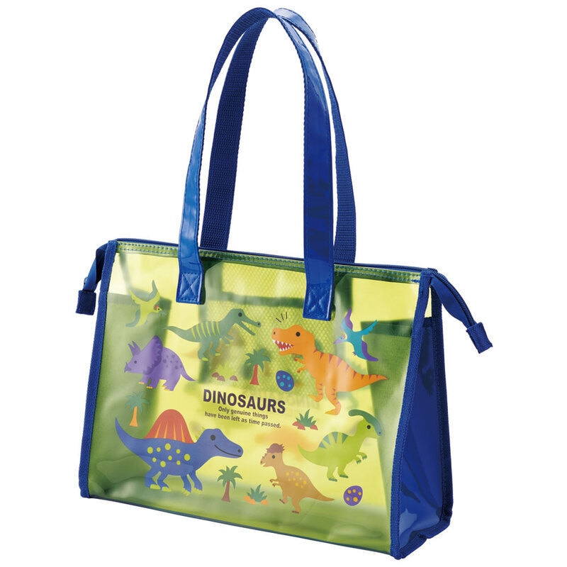スケーター ビニールビーチバッグトート型 小学生 子供 キッズ プールグッズ プールバッグ ディノサウルス レジャー アウトドア 海水浴 VB5 キャラクター : アロマージュプリュス ...