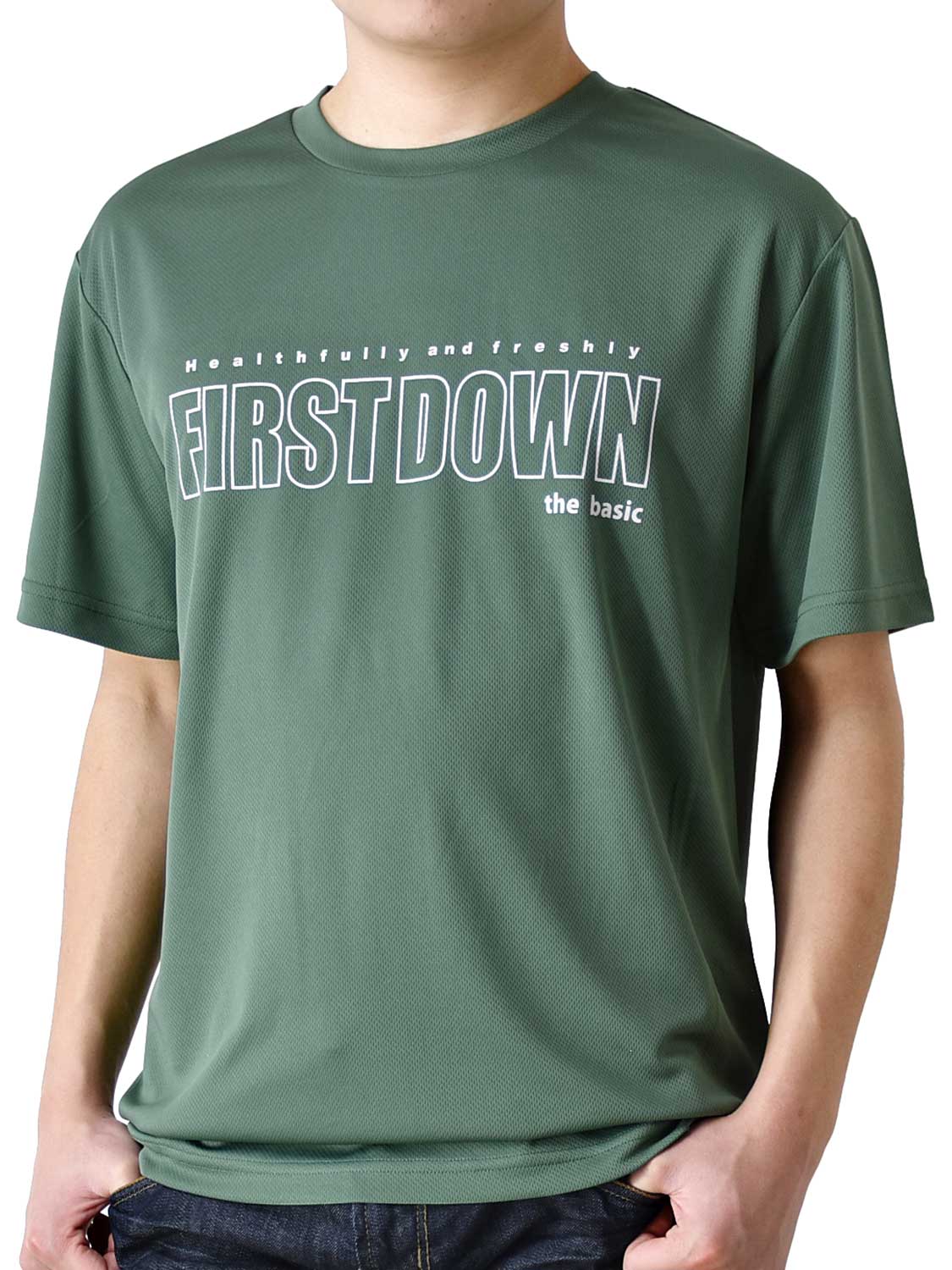 FIRST DOWN EXPLORATION GEAR 半袖 Tシャツ メンズ ドライ 吸汗速乾 FIRSTDOWN ファーストダウン メッシュ プリント 送料無料 通販Y : アローナ ...