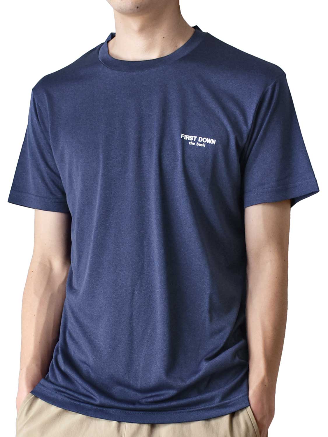 FIRST DOWN EXPLORATION GEAR Tシャツ メンズ 半袖 接触冷感 縦横ストレッチ ドライ 吸汗速乾 FIRSTDOWN the basic 送料無料 通販Y ...