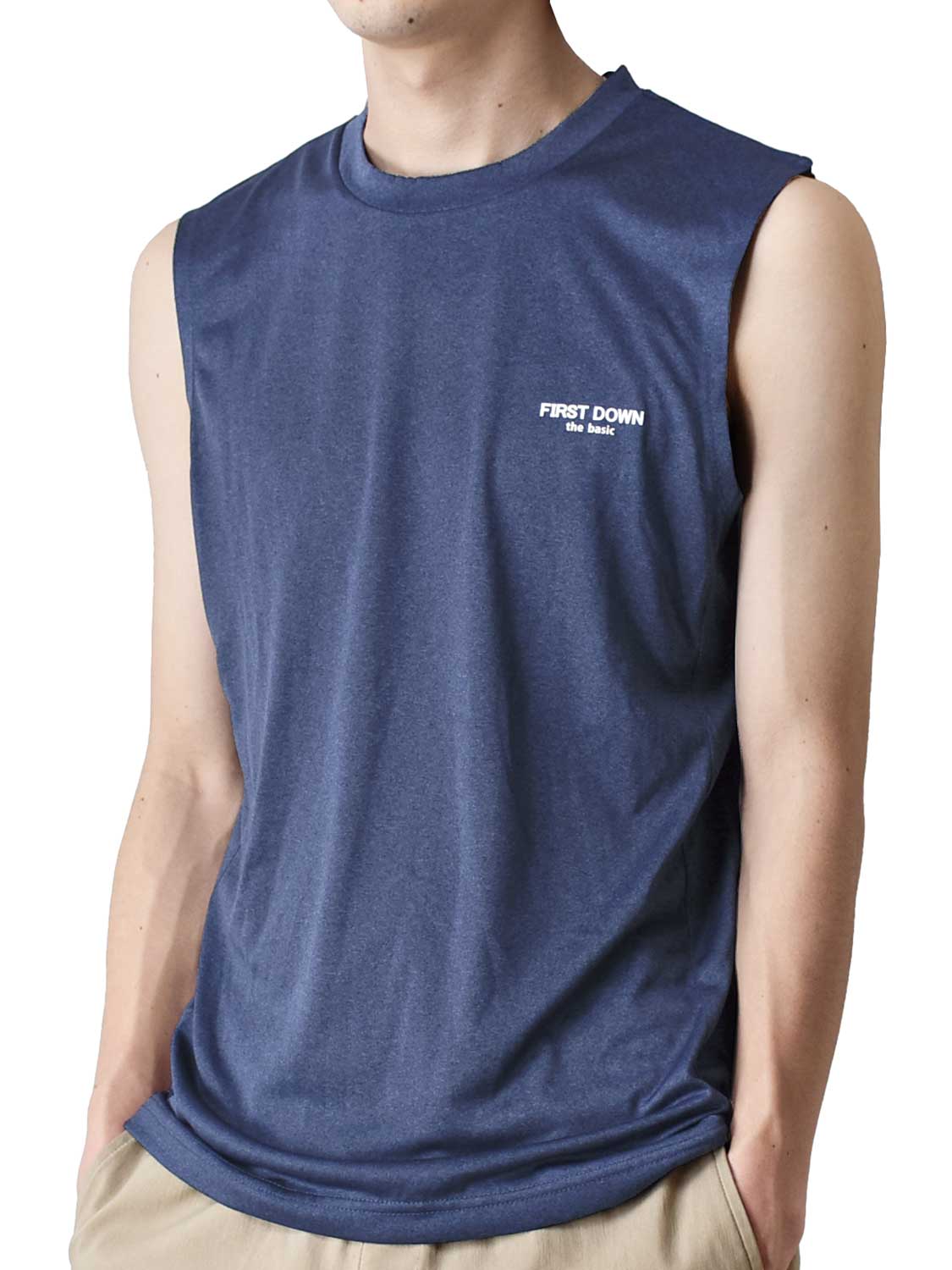 FIRST DOWN Tシャツ メンズ ノースリーブ 速乾 DRYストレッチ 接触冷感 タンクトップ FIRSTDOWN thebasic 送料無料 通販Y : アローナ - 通販 ...