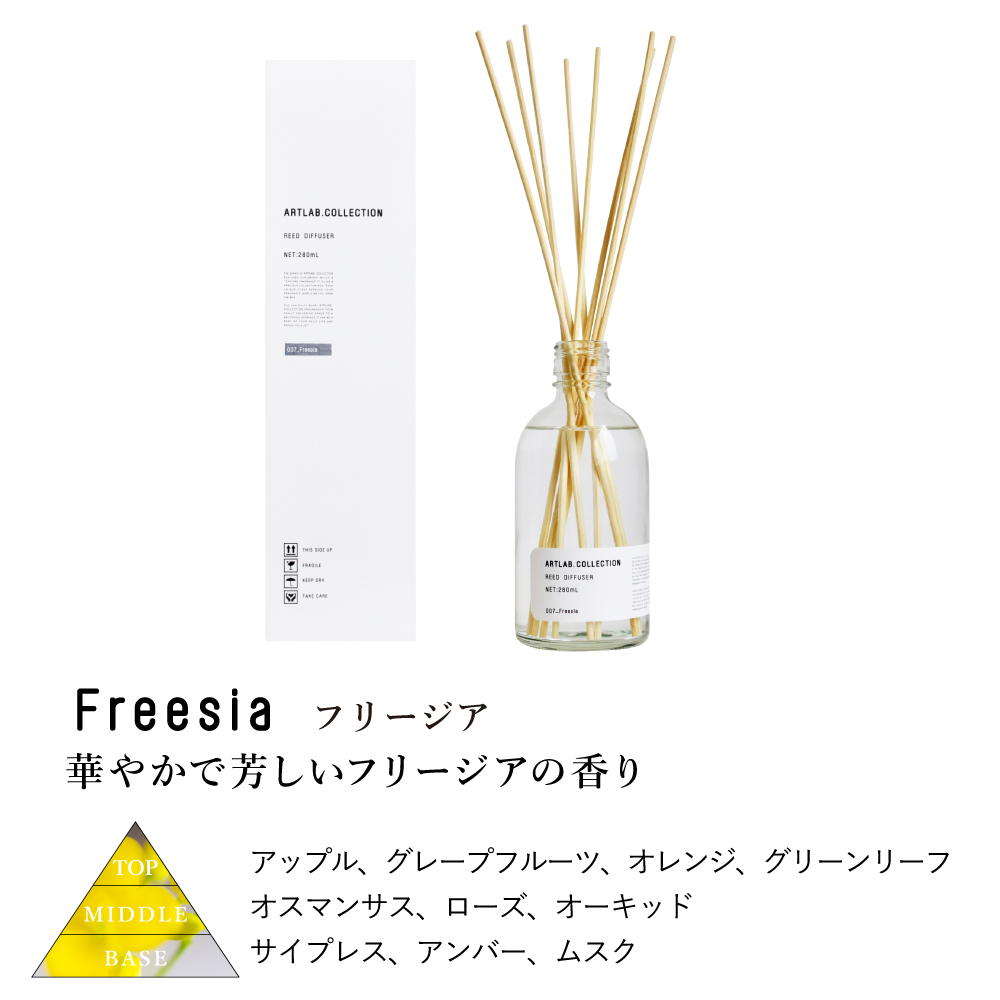 リードディフューザー ARTLAB.COLLECTION / アートラボコレクション ムスク アクア ルームフレグランス アロマディフューザー ガラスボトル スティック 280ml : ART ...