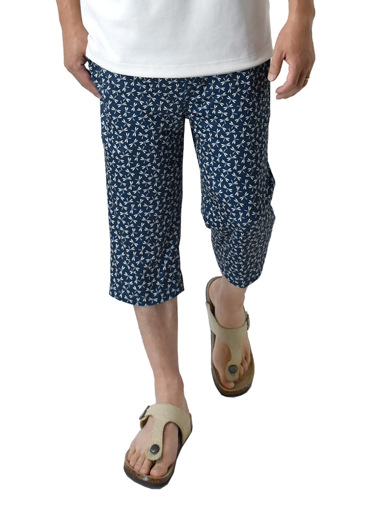 ARUGE 7分丈パンツ メンズ クロップドパンツ 吸汗速乾 和柄 ストレッチ 涼しい 爽快 ステテコ 総柄 セール : アルージェ - 通販 ...