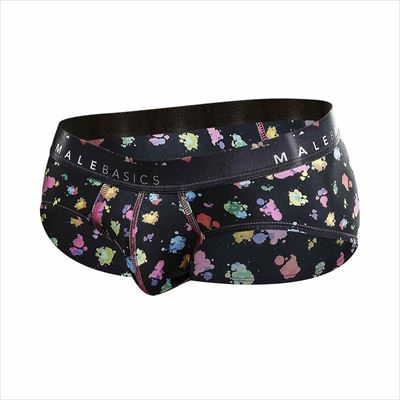 MaleBasics/メイルベーシックス Hipster Brief ペイント カラフル ストリートペイント フルバック トラン ホワイトデー ...
