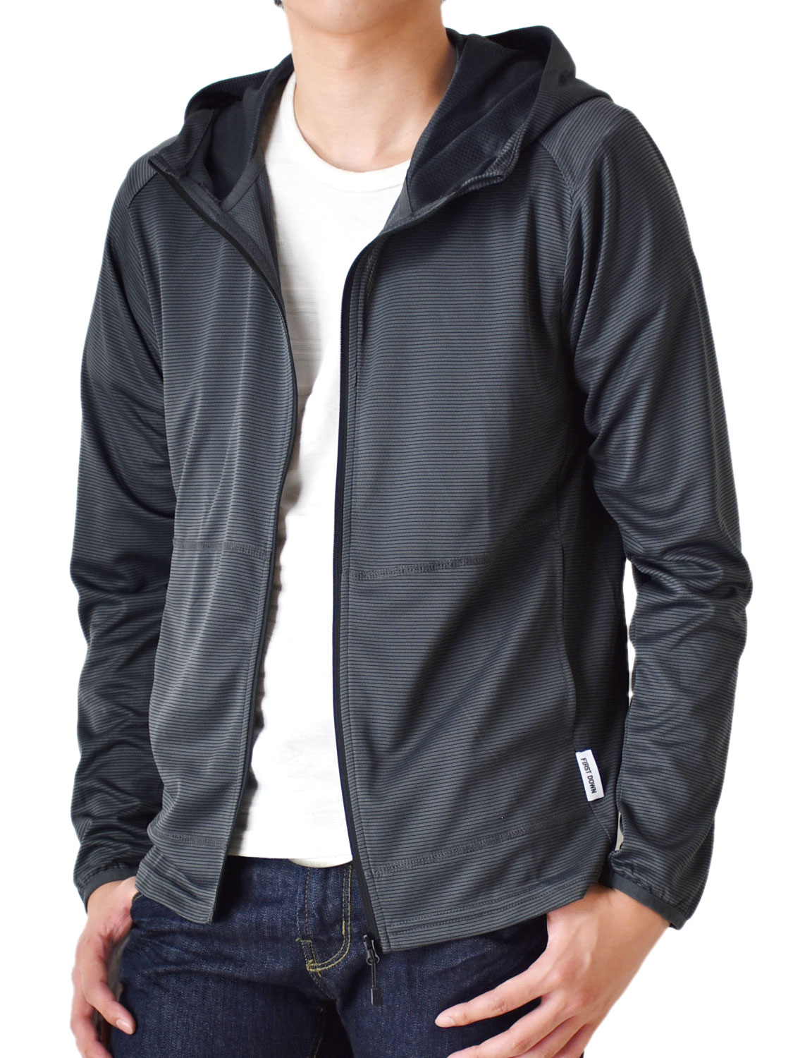 FIRSTDOWN thebasic ファーストダウン 秒速吸水 ドライジャケット メンズ サマーブルゾン ジャケット パーカー 速乾 抗菌 防臭 アウター 送料無料 通販YC : アット ...