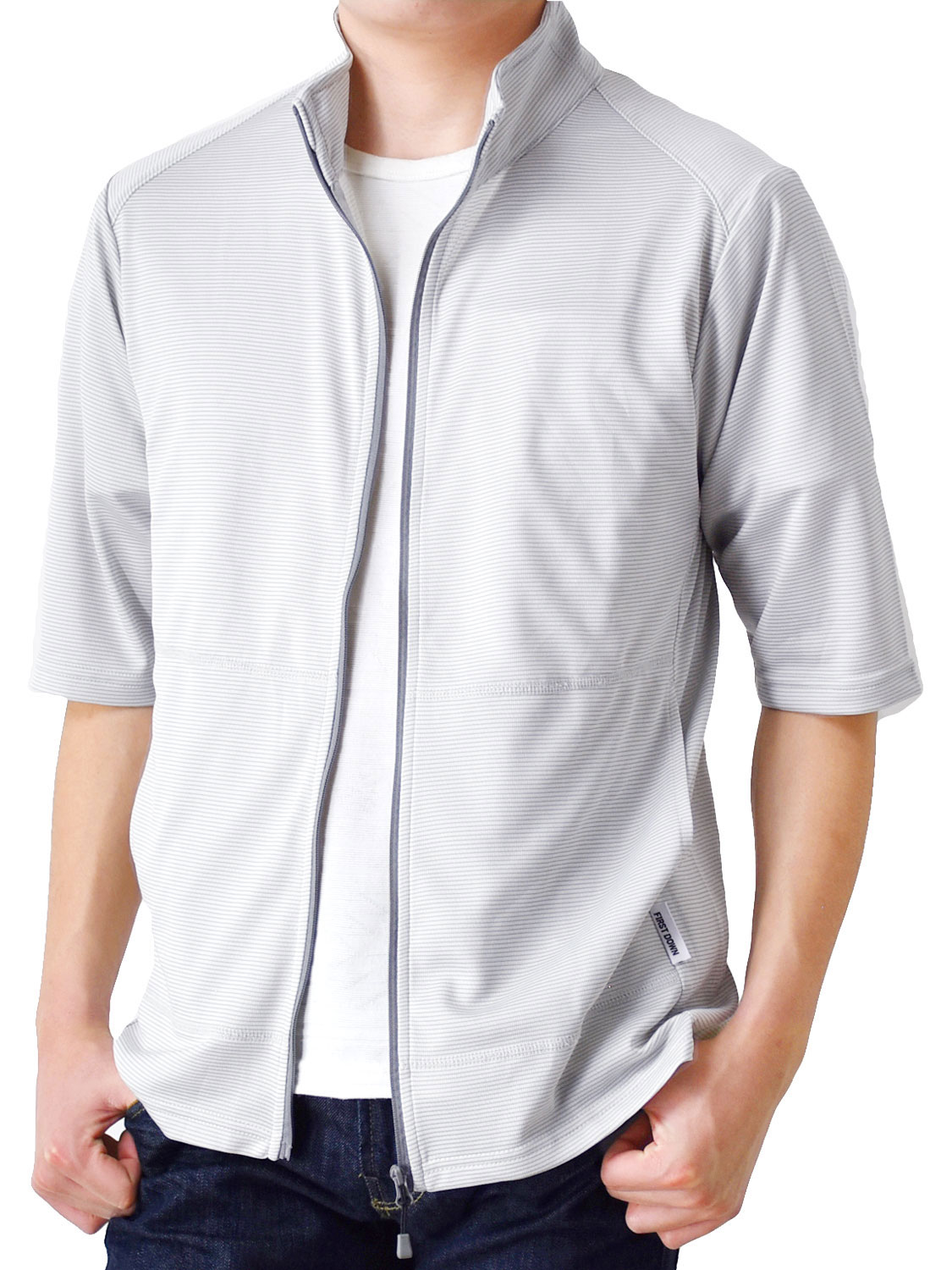 FIRSTDOWN thebasic ファーストダウン 秒速吸水 サマージャケット メンズ 半袖 ドライブルゾン 速乾 抗菌 防臭 アウター 送料無料 通販Y :as-4451055:アット ...