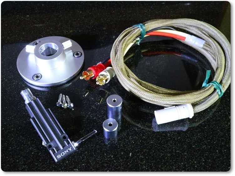 SONY PUA-1600S tone arm shell / original cable etc. attached lifter oil ...