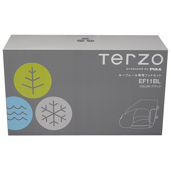 TERZO SQUARE FOOT テルッツオ スクエアフット EF11BL ルーフレールタイプ : 4960311555605 : オートワークヤフー店 - 通販 - Yahoo!ショッピング