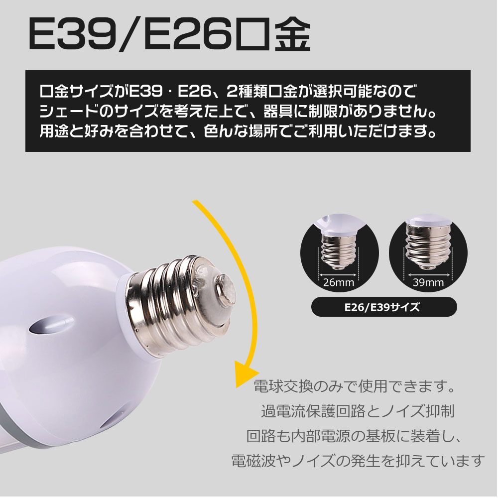 LEDコーンライト LED照明器具 コーンランプ コーン型水銀灯LED代替品 350W相当 E39/E26口金 消費電力38W 7600LM 防水防塵 IP64 50000H長寿命 密閉器具 ...