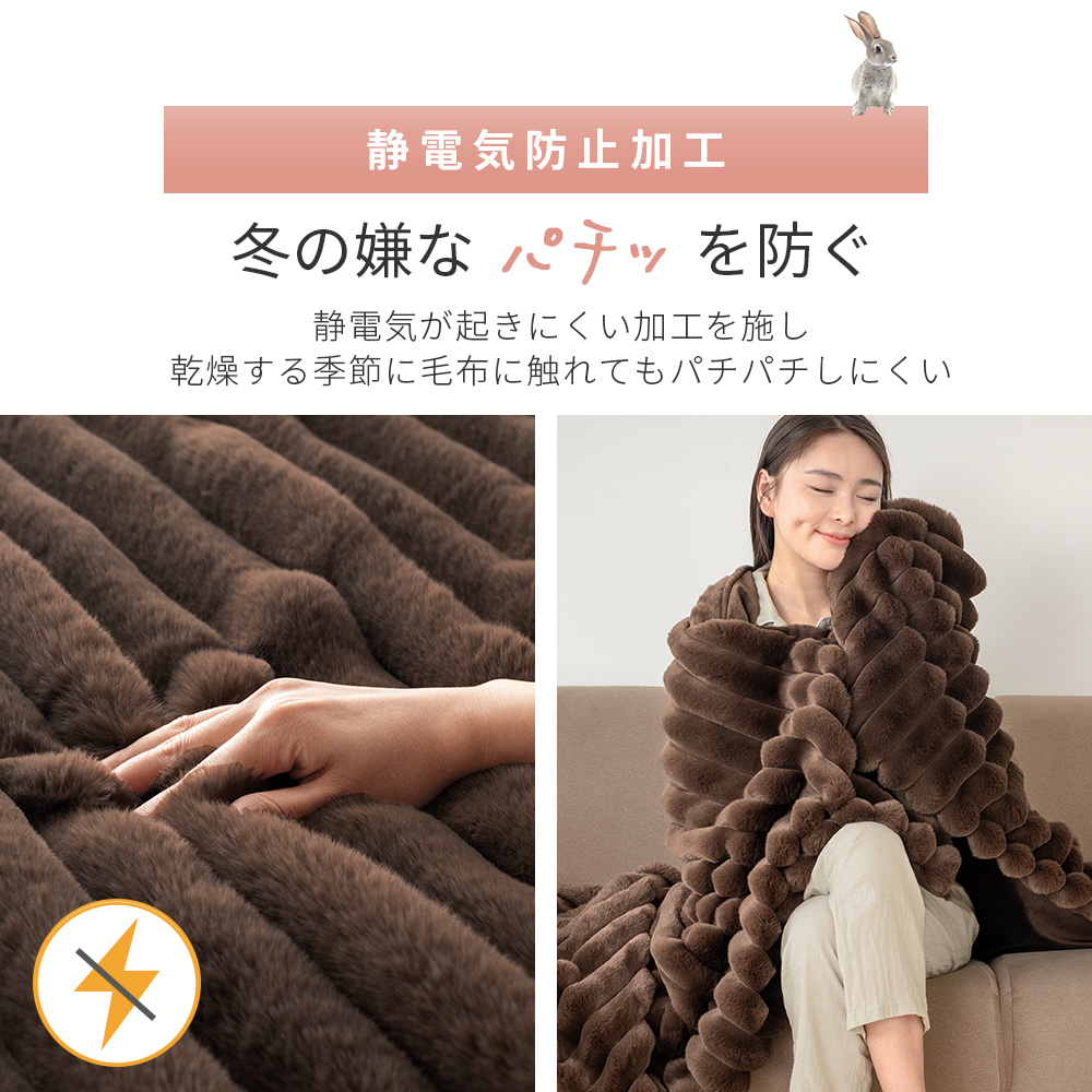 AIFY 毛布 ふわとろ シングル とろとろ毛布 冬用 あったかい もこもこ 可愛い とろふわ毛布 洗える 厚手 軽い 高級 ふわふわ ラビットファー アイフィー : AZRA - 通販 ...