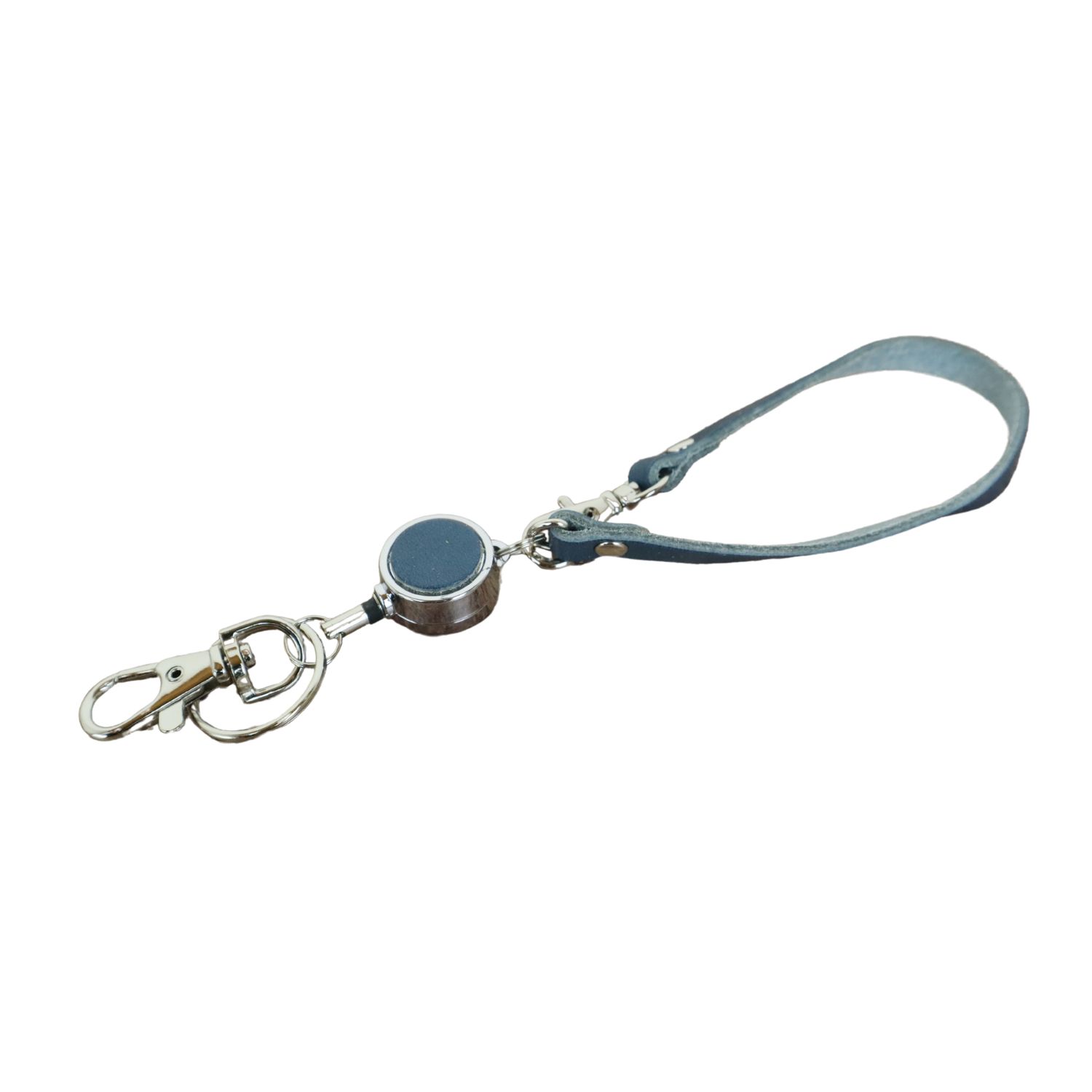 日本製 本革 リールストラップ 栃木レザー 伸びる キーホルダー ストラップ カバン バッグ 鍵 定期入れ 紛失 防止 パスケース 落下防止 ...