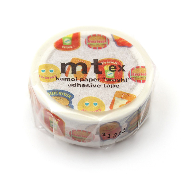 mt（エムティー） マスキングテープ mt ex ファーストフードステッカー 15mm×7m ハンバーガー ポテト : ブックカバー・文具専門店 Bタウン - 通販 - Yahoo!ショッピング