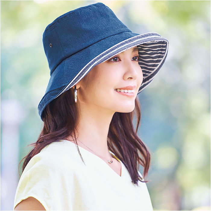 COOL MAX COGIT 通販COGIT コジット UV デニム ハット レディース アーチ型 深型 ツバ 顔カバー 蒸れにくい 髪型 崩れにくい 紫外線対策 紫外線カット 日焼け防止 ...