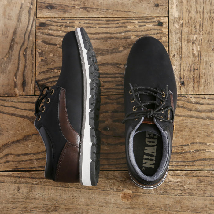 EDWIN メンズ スニーカー 7980 通販 エドウィン 靴 くつ 軽量 軽い 防水 4cm×4時間 運動靴 ローカット 防滑 滑らない 雪 雨 クッションインソール : edwin7980 ...