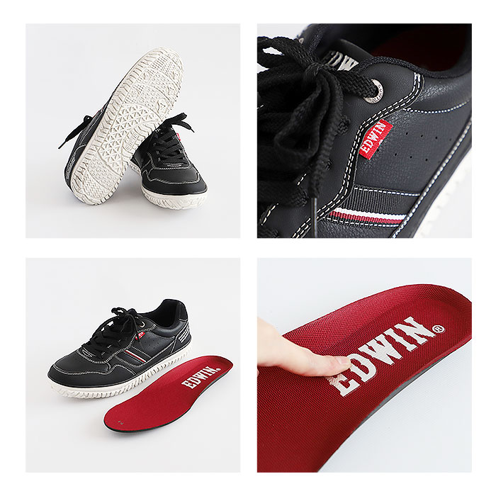 EDWIN スニーカー EDW7761 エドウィン 通販 メンズ ローカットスニーカー 軽量 幅広 ウォーキングシューズ 歩きやすい シューズ 紐靴 靴 くつ クツ : BACKYARD ...