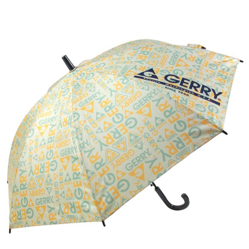 GERRY ジェリー 長傘 キッズ 55cm 通販 傘 かさ カサ アンブレラ ジャンプ傘 ワンタッチ傘 子供用傘 ジャンプ式 ワンタッチ式 子供傘 ロゴ 文字 総柄 柄 ...