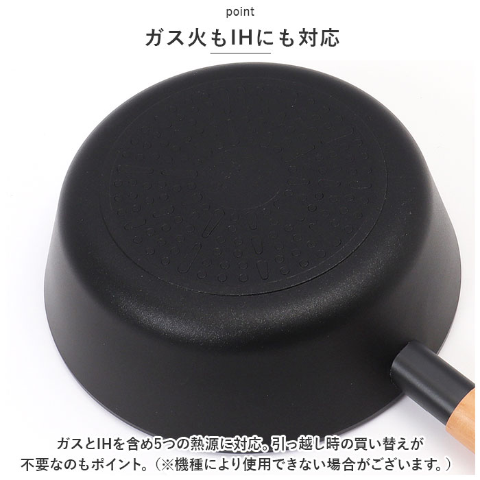 ククナキッチン フライパン 24cm 通販 チタン＆ダイヤモンド コーティング マルチパン 6150-023 TI:DA 片手鍋 鍋 深型 ...