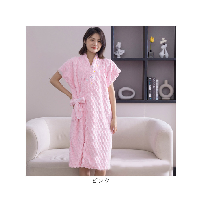 バスローブ 半袖 通販 バスタオル ガウン ルームウェア 部屋着 ルーム
