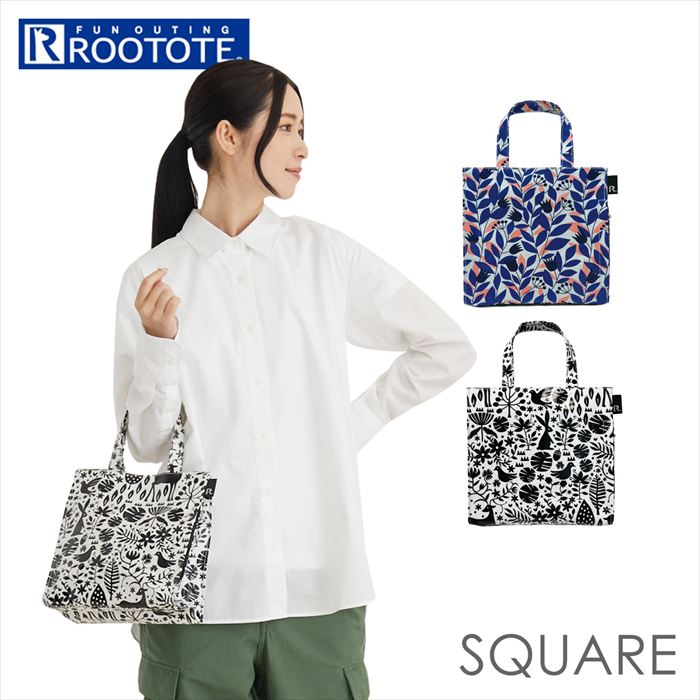 ルートート トートバッグ 1208 ROOTOTE 通販 トートバック トート バッグ レディース 通勤 通学 ランチ ラミネ―ト おしゃれ 大人 かわいい 北欧 植物柄 ...