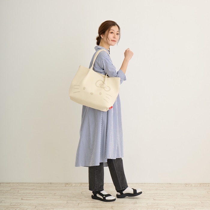 ルートート トートバッグ rootote8381 通販 IP.ミディアム.ルフル.ハローキティ-A トートバック 肩掛け ミニトート シンプル 軽量 レディース 手洗い可能 ...