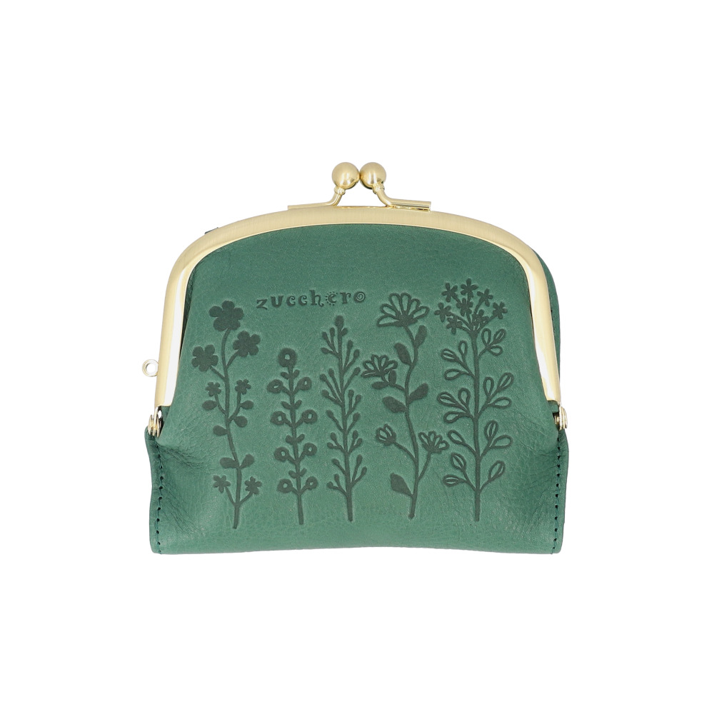 ズッケロ 財布 通販 日本製 本革 花柄 カード収納 がまくち財布 がま口