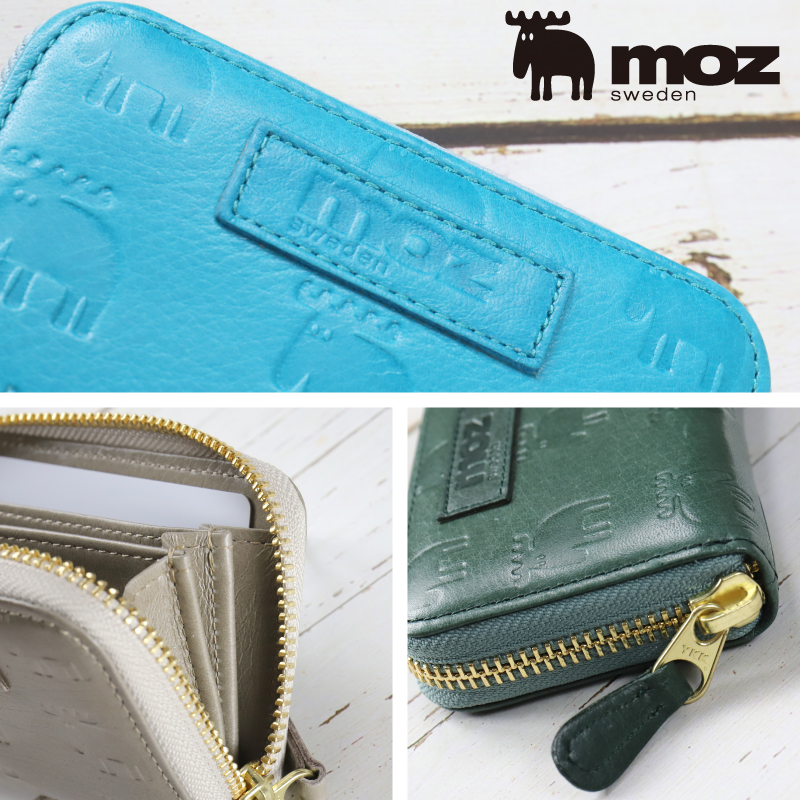 moz モズ irregular 小銭入れ カード入れ ミニ財布 小型 小さめ コインケース ラウンドファスナー 牛革 本革 レザー 革小物 レディース 86018 : BAG SHOP ...