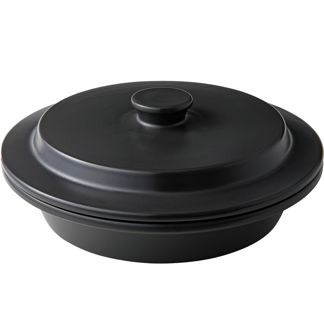 PETARI ペタリ Shallow Pot 18cm | 焼き 煮込み 直火 電子レンジ オーブン レシピ付き 鍋 土鍋 銀峯陶器 調理道具 ...