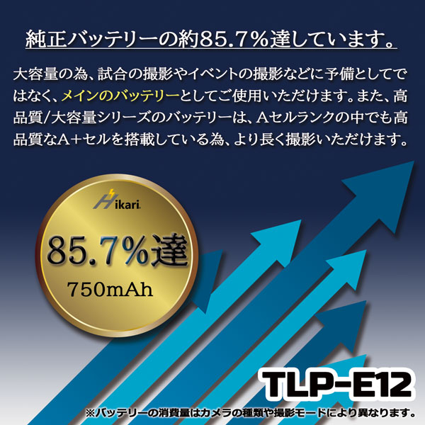 キヤノン Canon LP-E12 / TLP-E12 LC-E12 互換バッテリー 1個（バッテリー本体に直接充電可能！/充電器でも充電可能！）EOS Kiss X7 EOS M M10 ...