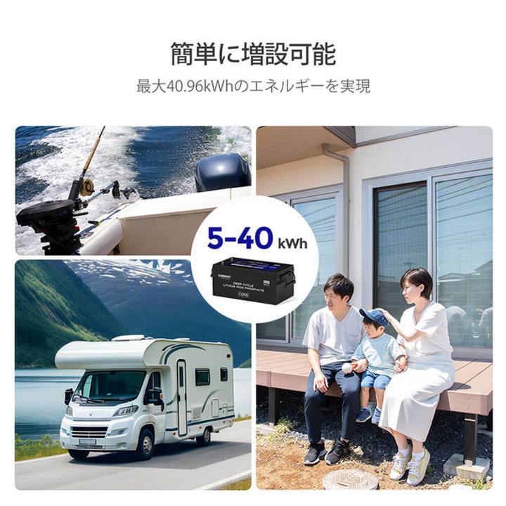 RENOGY（レノジー） ヒート機能付き 24V 200Ah Core LTシリーズ リン酸鉄リチウムイオンバッテリー （返品不可・代引不可 ...