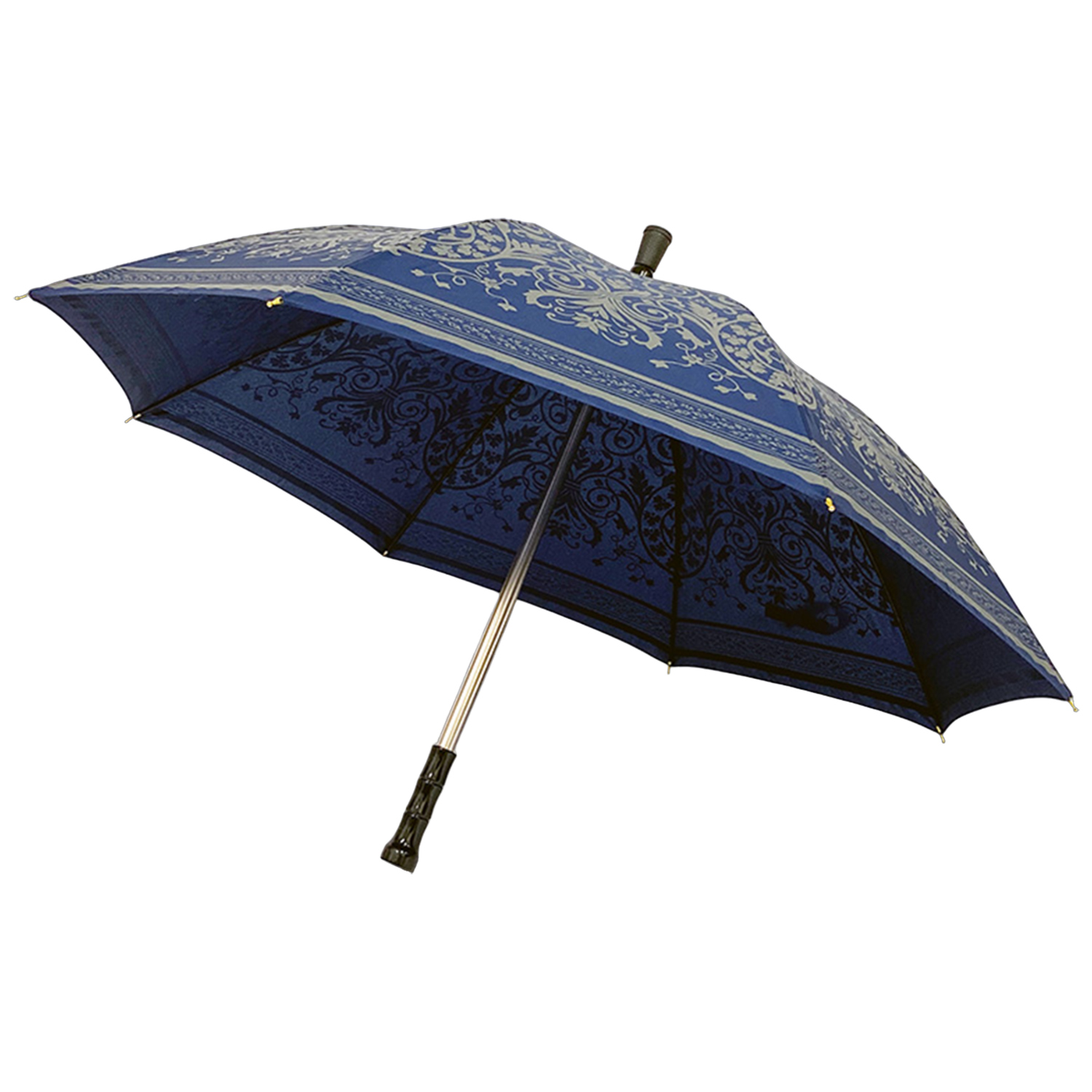 Duet デュエットウォーカー Walker ステッキ傘 杖傘 雨傘 メンズ レディース 55cm マグネット式 高さ調整可能 軽量 ダマスク 9141 : inglewood Beauty ...