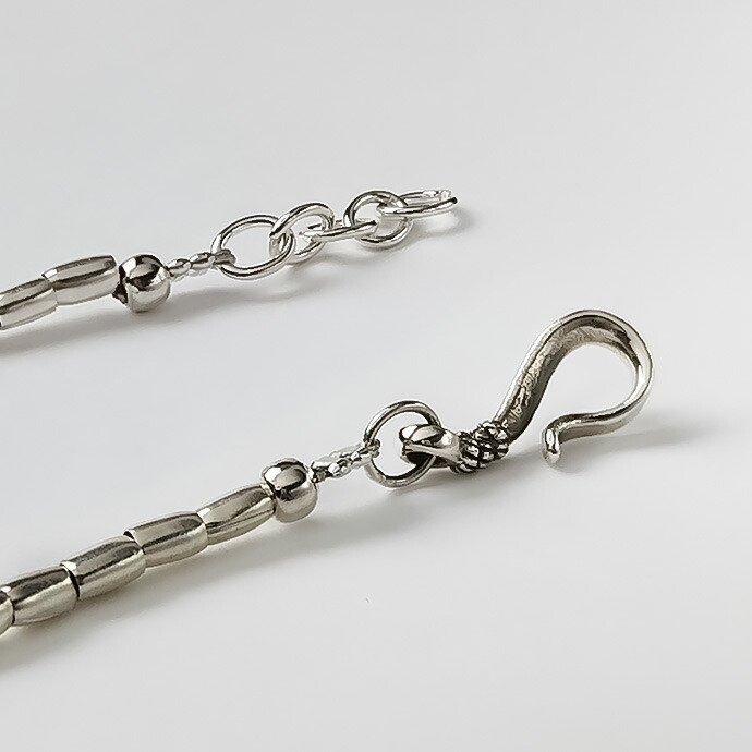 Binich カレンシルバーブレスレット メンズ パイプビーズ 一連 シルバー950 細め シンプル ネイティブ 民族風 エスニック : シルバーアクセサリーBinich - 通販 ...