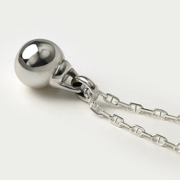 Binich（ビニッチ） シルバーボール 球体 アンカーチェーンネックレス シンプル 小さめ メンズ レディース シルバー925 Binich限定 : シルバーアクセサリーBinich ...