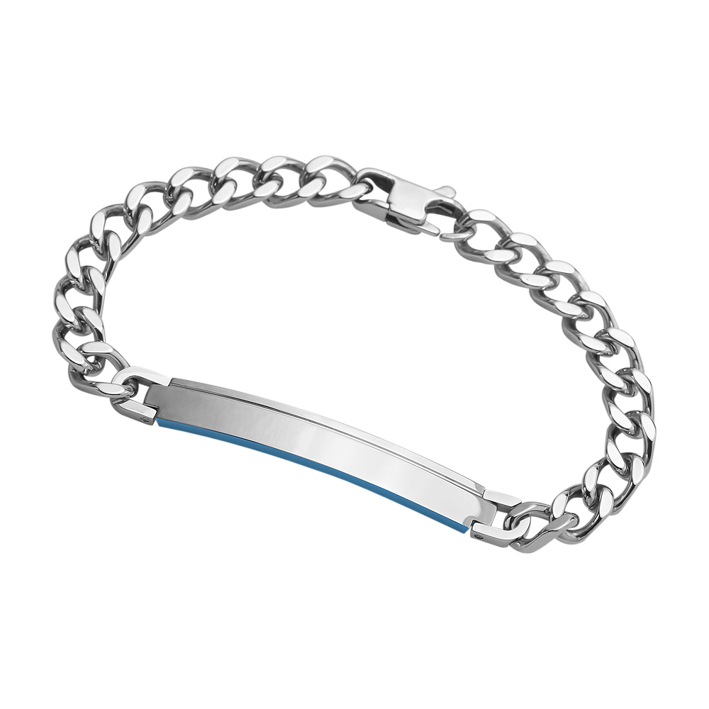 color88 (刻印無料)IDプレートブレスレット(レディースタイプ) 刻印可能 サージカルステンレス PVDコーティング 全3色 :cob-0002:シルバーアクセサリーBinich ...