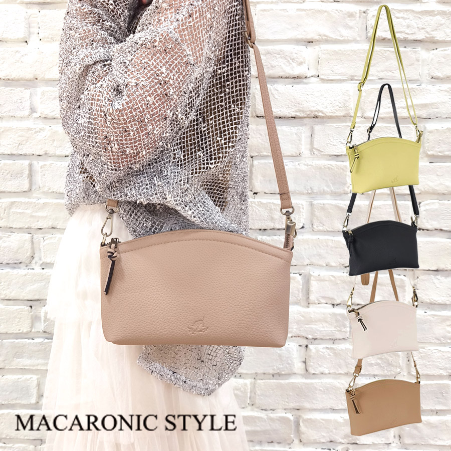 MACARONIC STYLE マカロニックスタイル バッグ ポシェット ショルダー レディース ショルダーバッグ 小さめ スクエア 通勤 ミニショルダー 通勤用 横型 横 斜め掛け ...