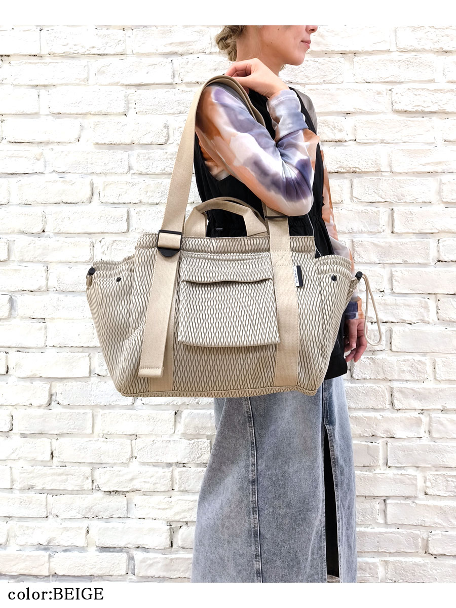 MACARONIC STYLE マカロニックスタイル マザーズバッグ 2way トート 軽量 ショルダー レディース メンズ バッグ トートバッグ ショルダーバッグ メッシュ ママバッグ ...