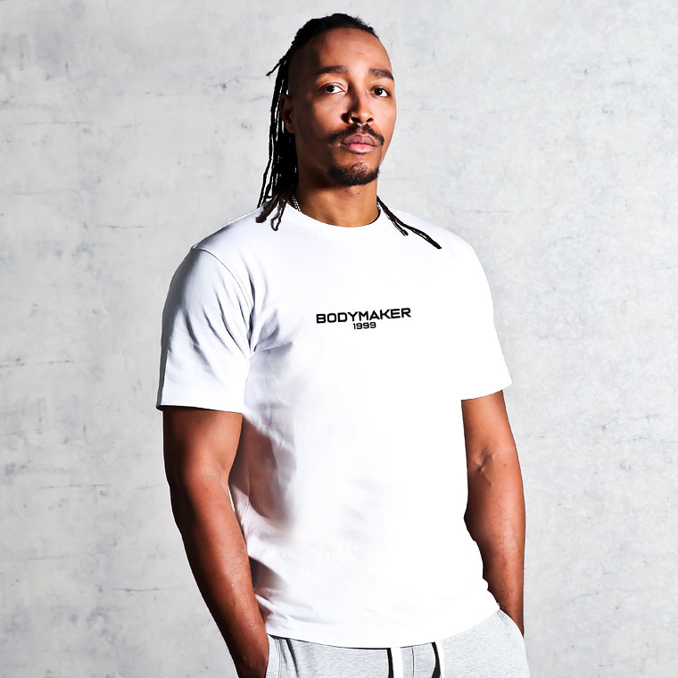 プリントTシャツ ハーフスリーブ1 BODYMAKER ボディメーカー ベーシックTシャツ 半袖 ハーフスリーブ 立体シリコンプリント 綿100% コットン100% :MT383MBK ...