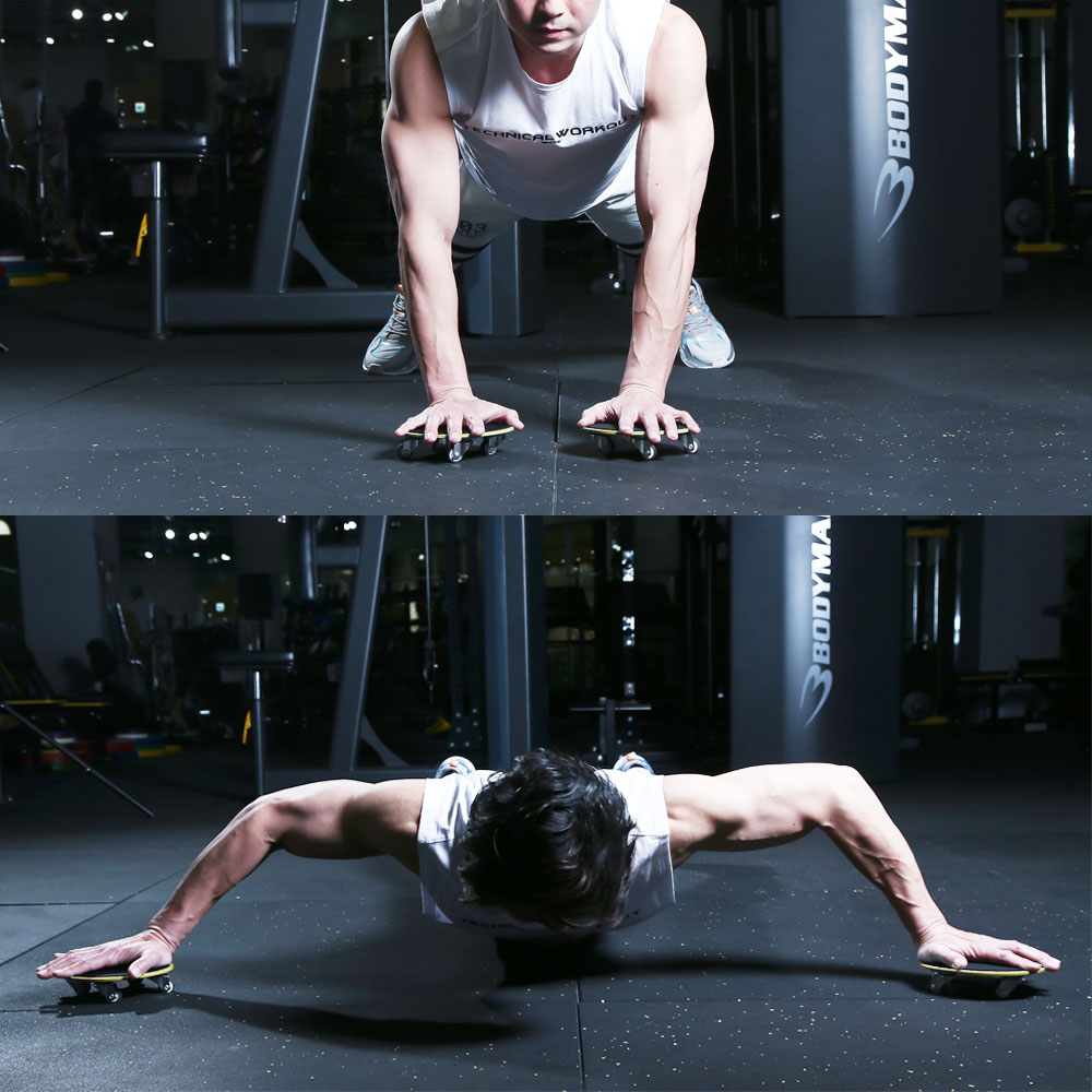 キャスタートレーニングボード BODYMAKER ボディメーカー 腹筋 フィットネス コンパクト 筋トレ スライドトレーニング ヒップアップ ストレッチ :TG431:BODYMAKER ...