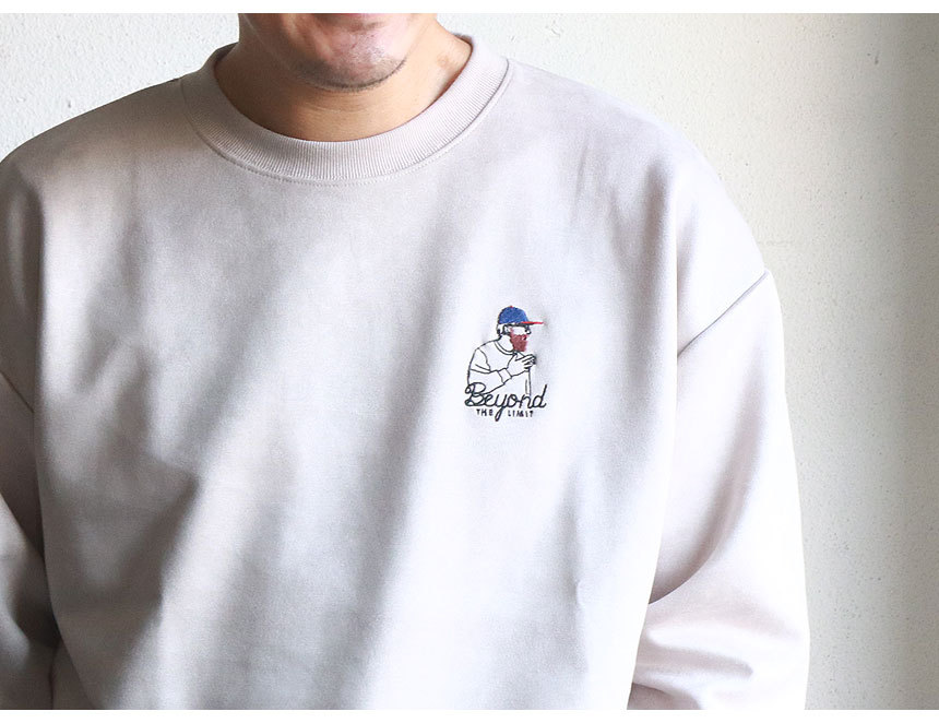 【UNIIT/ユニット】別注 フェイクスエード ワンポイント刺繍 トレーナー スウェット | chavezimportadora.com