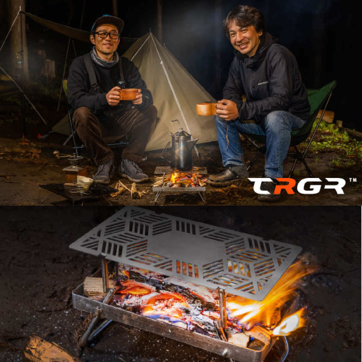 TRGR 焚き火台 コンロ バーベキューコンロ ソロ 1〜2人用 軽量 焚き火 焚火台 エントリーモデル キャンプグリーブ BBQコンロ 折りたたみ コンパクト たき火台 : きわみ - 通販 ...