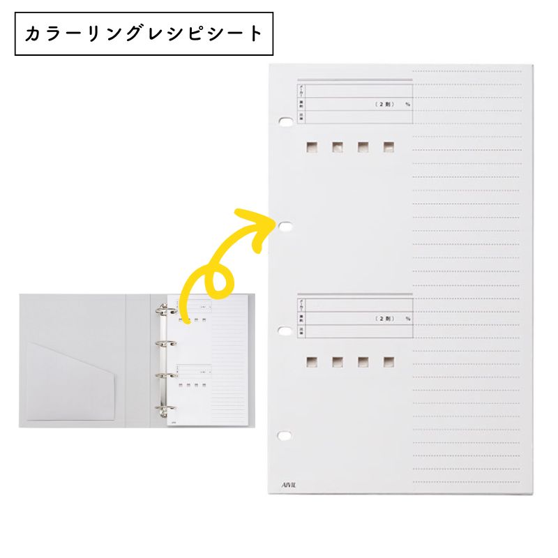 AIVIL アイビル カラーリングレシピセット（バインダ・シート・毛束） オリジナルカラーチャート 理美容 ヘアカラーリング : ブライト Yahoo!店 - 通販 - Yahoo!ショッピング