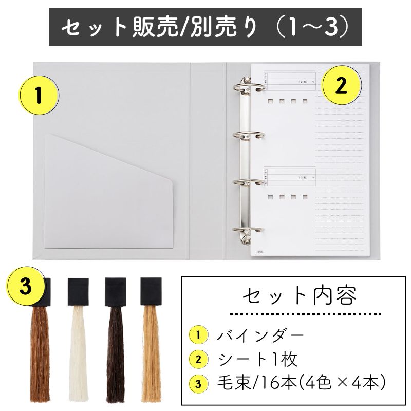 AIVIL アイビル カラーリングレシピ用 毛束 ヘアースウォッチ 1袋 ブロンド・ブラウン・ブラック・ホワイト オリジナルカラーチャート 理美容 : ブライト Yahoo!店 - 通販 ...