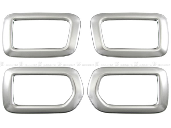 サクラ B6AW ステンレス インナー ドア ハンドル ガーニッシュ インテリア インパネ ベゼル フロント 4PC サテンシルバー INS− ...