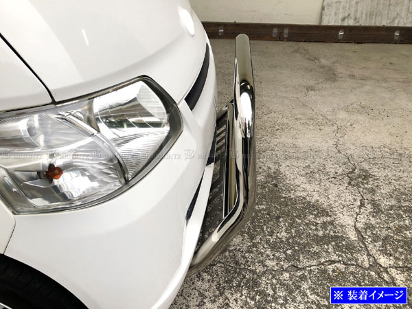 タウンエースバン S402M S412M 前期 メッキ フロント グリル ガード バンパー カンガルー バーチカル スキッド GRI−GUA− ...