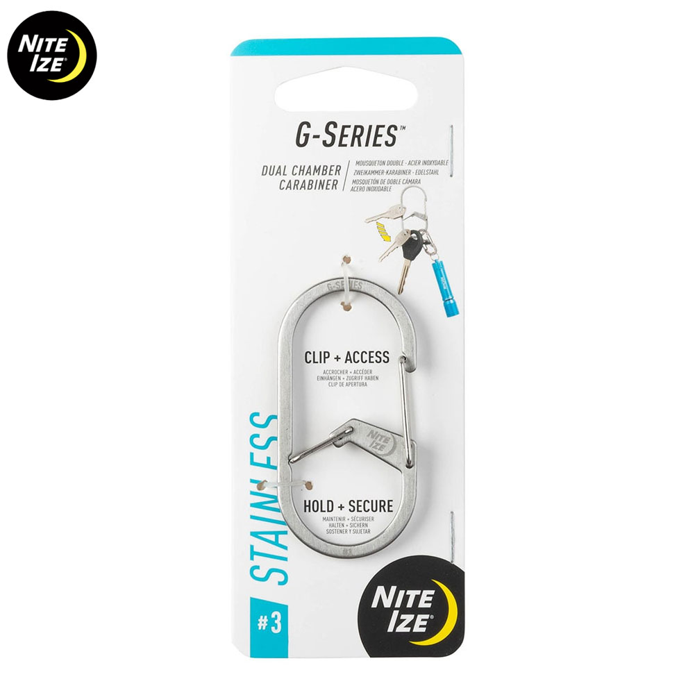 NITE IZE NITEIZE ナイトアイズ Gカラビナー DUAL CHAMBER CARABINER ステンレス カラビナ キーホルダー キーリング ネコポス便対応可 : buddy ...