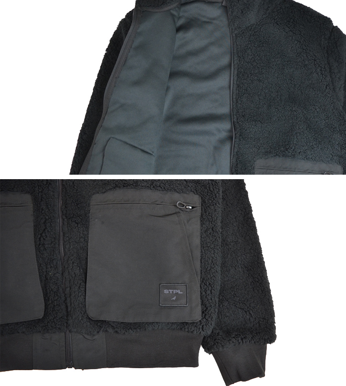 staple STAPLE ステイプル ジャケット SHERPA MOCK NECK ZIP UP JACKET フリースジャケット ボア ...